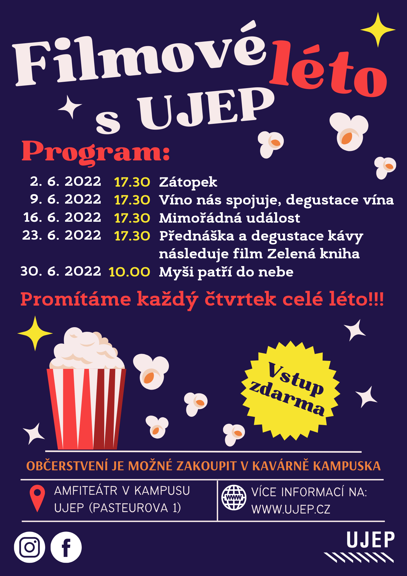 Filmové léto s UJEP – UJEP | Univerzita J. E. Purkyně